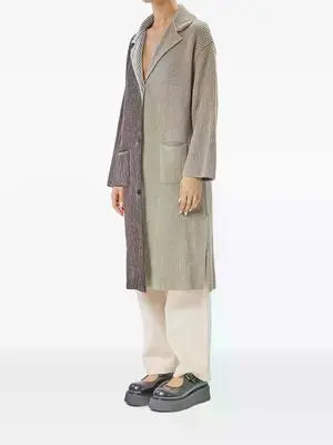 Moschino Intarsia-logo Ribbed Coat