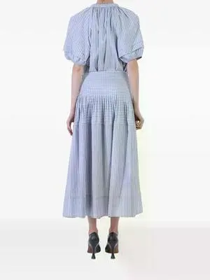 Paul Smith Striped Pleated Maxi Skirt
