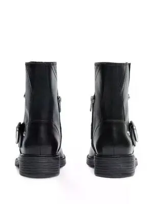 Ash Floss Flower Leather Biker Boots
