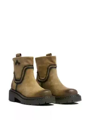 Ash Duffie Leather Ankle Boots - Neutrals