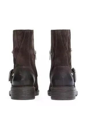 Ash Floss Flower Buckled Suede Biker Boots