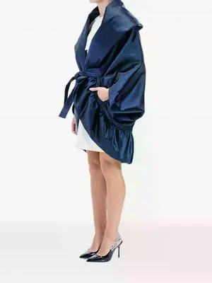 GENNY Waisted-belt Draped Jacket