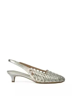 Ash Enji Slingback Heeled Pumps - Silver