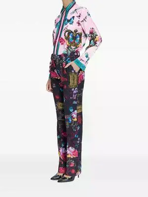 Versace Cabinet De Curiosité Baroque-buckle Trousers