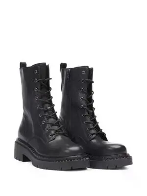 Ash Lace-up Leather Ankle Boots