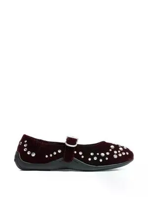 Ash Mimosa Studded Ballet Flats - Red
