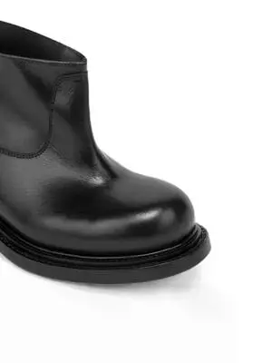 Moschino Round-toe Leather Boots