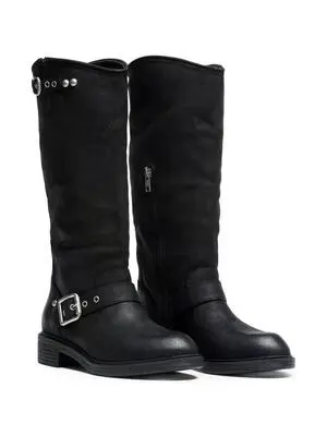 Ash Freesia Buckle-detail Leather Biker Boots