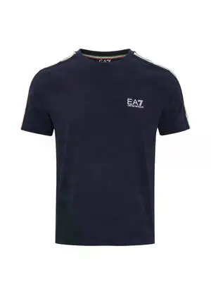 EA7 Italia Logo-print T-shirt - Blue