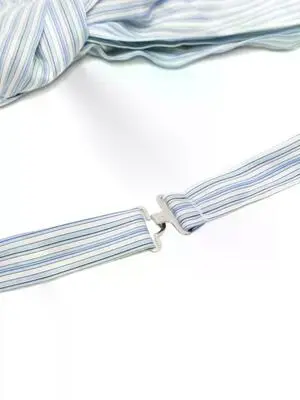 Ermanno Scervino Striped Silk Bow Tie
