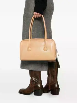 MARGESHERWOOD Logo-embossed Leather Tote Bag