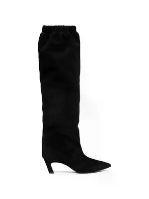 Ash Victoria Suede Knee-high Boots - Black