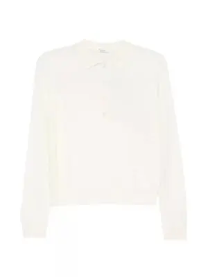 Aspesi Button-up Cashmere Polo Top - Neutrals