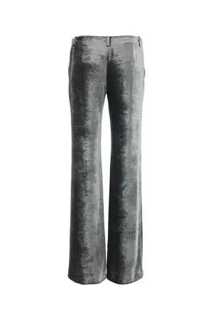 Alberta Ferretti Velvet Wide-leg Pant