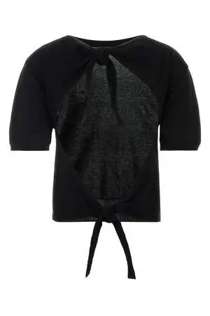 GANNI Cotton Top - Black