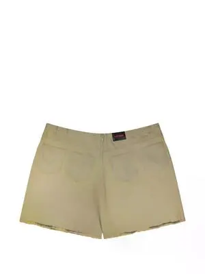 LỰU ĐẠN Maxi Raw-edge Shorts - Neutrals