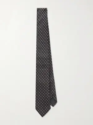 TOTEME 8cm Silk-jacquard Tie - Black