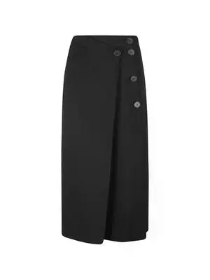 IRO PARIS Button-embellished Wrap Midi Skirt