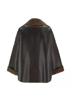 ELEH Faux-shearling Trim Oversized Jacket