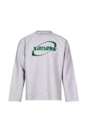 CARNE BOLLENTE Can't Get Enough Glitter-logo Raw-edge Sweater
