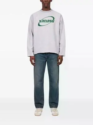 CARNE BOLLENTE Can't Get Enough Glitter-logo Raw-edge Sweater