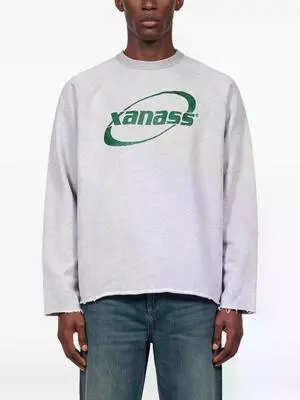 CARNE BOLLENTE Can't Get Enough Glitter-logo Raw-edge Sweater