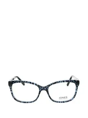 Jones New York Leopard-print Rectangle-frame Glasses - Blue