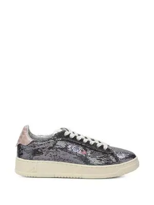 AUTRY Dallas Sequin-embellished Sneakers - Silver