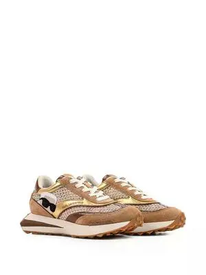 Karl Lagerfeld Ikonik-patch Panelled Sneakers - Brown