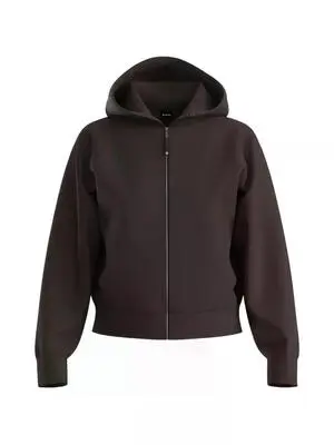 BOSS Loose-fit Zip-up Hoodie In Scuba Jersey - Brown