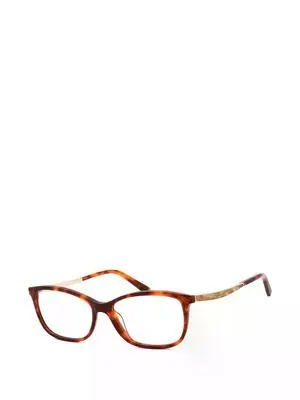 SWAROVSKI Tortoiseshell-effect Rectangle-frame Glasses - Brown