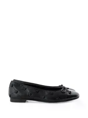 Tory Burch Bunny Knot Cap-toe Ballet Flat - Black