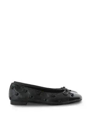 Tory Burch Bunny Knot Cap-toe Ballet Flat - Black