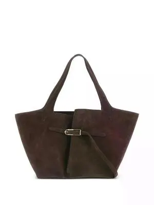 LIFFNER Buckled Suede Tote Bag - Brown
