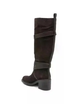 Liu Jo Buckle-detail Suede-finish Boots
