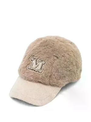 Max Mara Logo-patch Faux-fur Cap