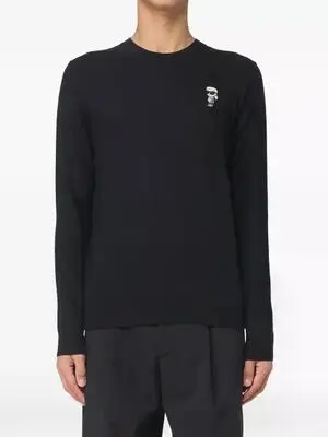 Karl Lagerfeld Logo-patch Sweater - Black
