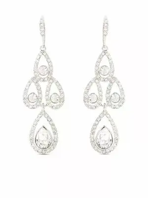 Givenchy 2000s Crystal-embellished Dangle Earrings - Silver