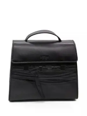 Moschino Tie Me Embossed Calf Leather Mini Tote Bag