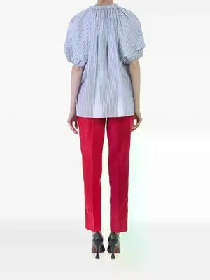 Paul Smith Striped Ruffle-sleeve Blouse