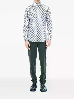 Karl Lagerfeld Monogram-print Cotton Shirt