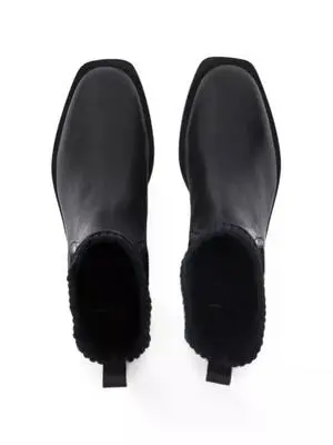 Paul Smith Matola Ribbed-knit Leather Chelsea Boots