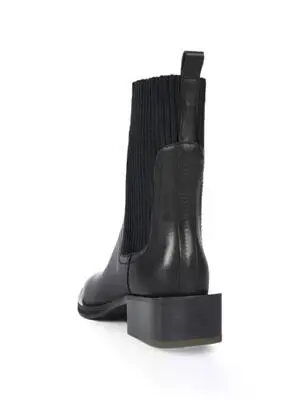 Paul Smith Matola Ribbed-knit Leather Chelsea Boots