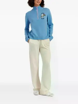 Chinti & Parker Snoopy Quarter-zip Sweater