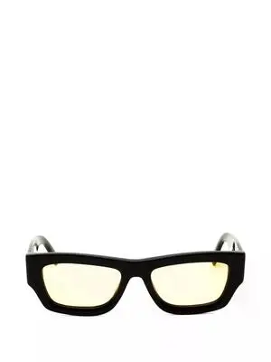 Palm Angels Auberry Rectangle-frame Sunglasses - Black