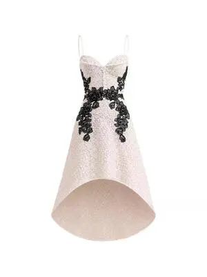 GEMY MAALOUF Floral-lace High-low Dress