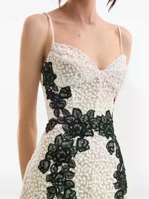 GEMY MAALOUF Floral-lace High-low Dress