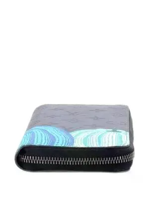 LOUIS VUITTON Zippy Wallet Yayoi Kusama Pumpkins Reverse Monogram Eclipse Canvas Vertical Small Wallets