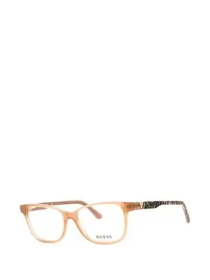 Guess Leopard-print Rectangle-frame Glasses