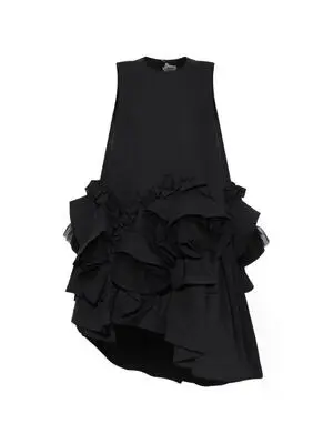 Noir Kei Ninomiya Ruffled Asymmetric Midi Dress